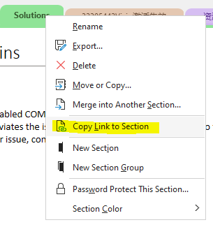 One note: Can a link a section from notebook to another notebook ...