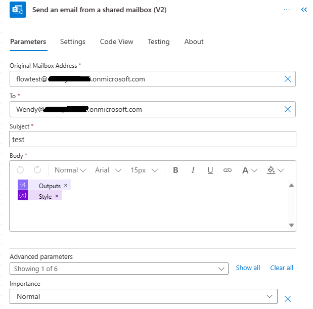 The css for a Table is not working in send a email from shared inbox - Microsoft Q&A