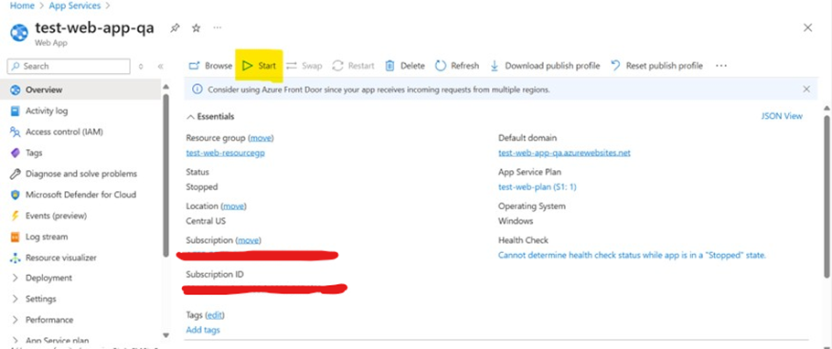 MY Azure web app won't start any more. - Microsoft Q&A