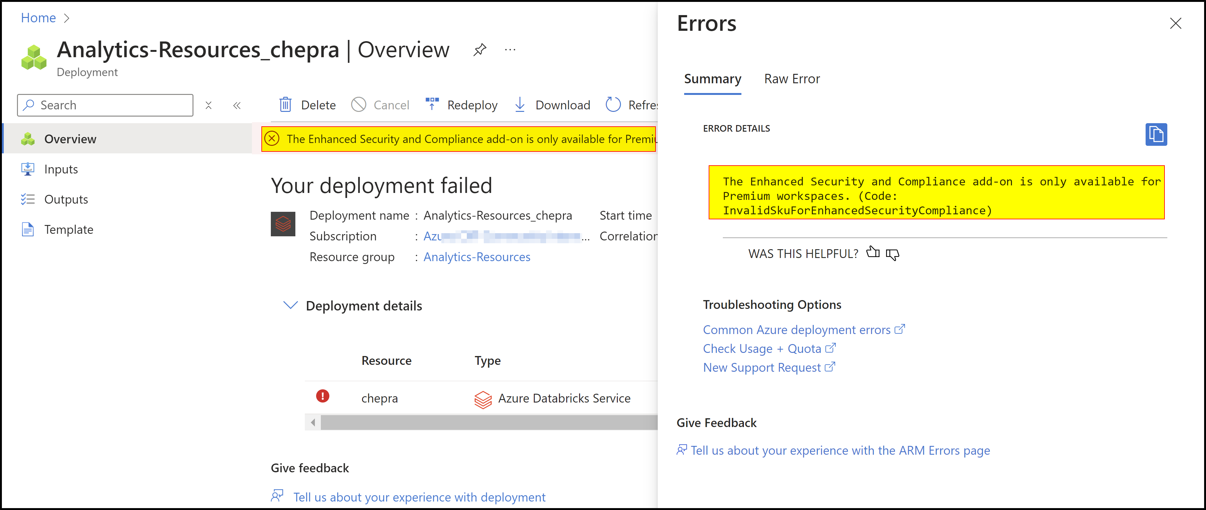 Unable to downgrade Databricks workspace - Microsoft Q&A