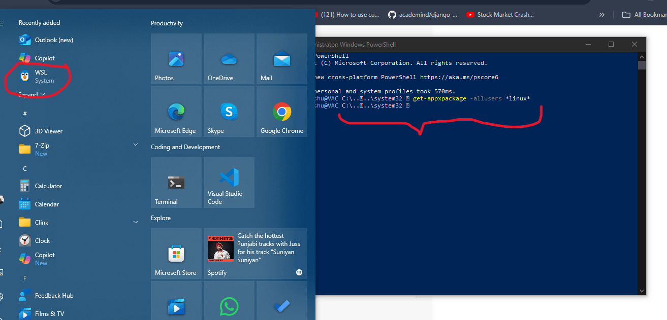 I don't have WSL feature turned on on my Windows 10 PC, but still I see ...