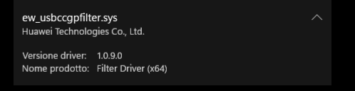 Rimozione driver ew_usbccgfilter.sys - Microsoft Q&A