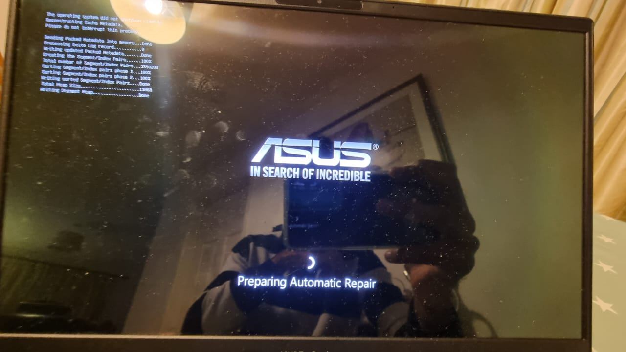 Asus laptop stuck in loop of blue screen error - Microsoft Q&A