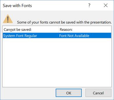 Error message for font that doesn't exist in my Powerpoint? - Microsoft Q&A