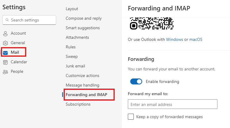 How can I get emails from both addresses to go to the original inbox ...