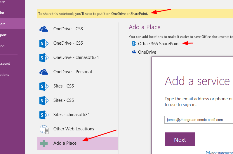 Sharing OneNote notebooks for Business with personal accounts ...