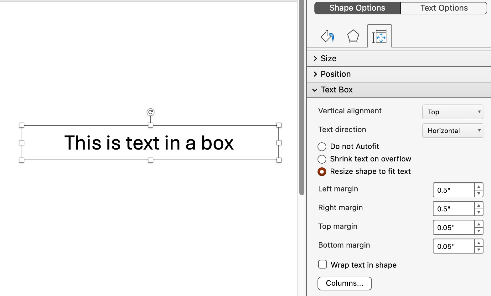 PowerPoint won't let me change margins for text boxes. - Microsoft Q&A
