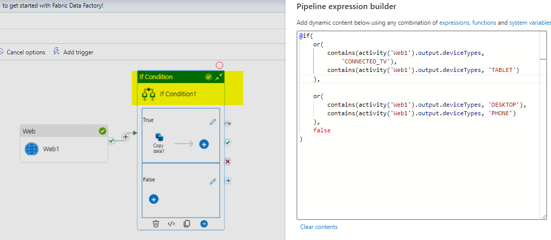I need to check web activity Api response True or False for validation ...