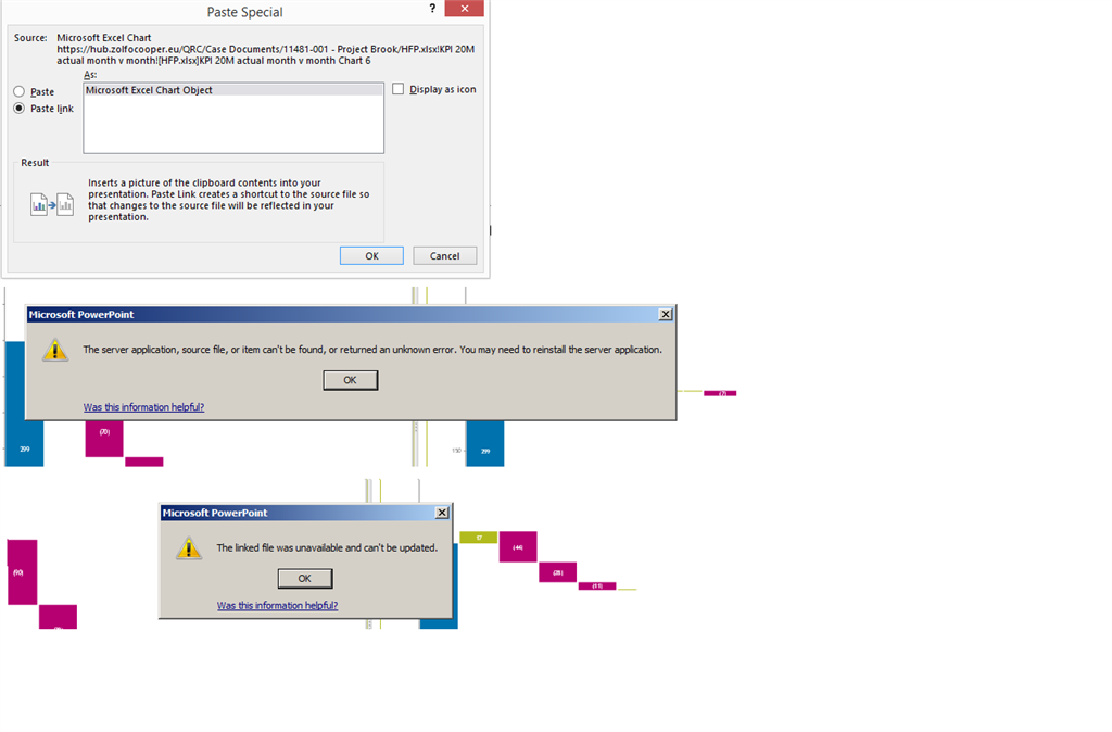 The Server application, source file, or item can’t be found, or ...