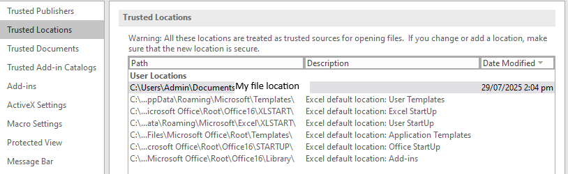 Help with trusted links! - Microsoft Q&A