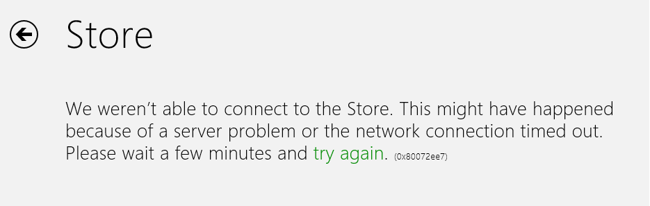 Windows 8 app store won't connect to the internet - Microsoft Q&A