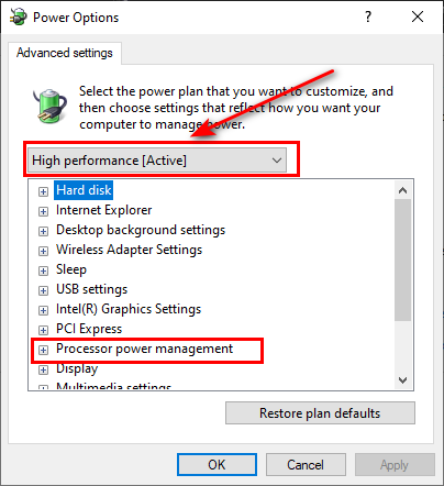 Can't find processor power management in power options - Microsoft Q&A