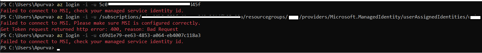 Failed to connect to MSI. - Microsoft Q&A Failed to connect to MSI. - Microsoft Q&A