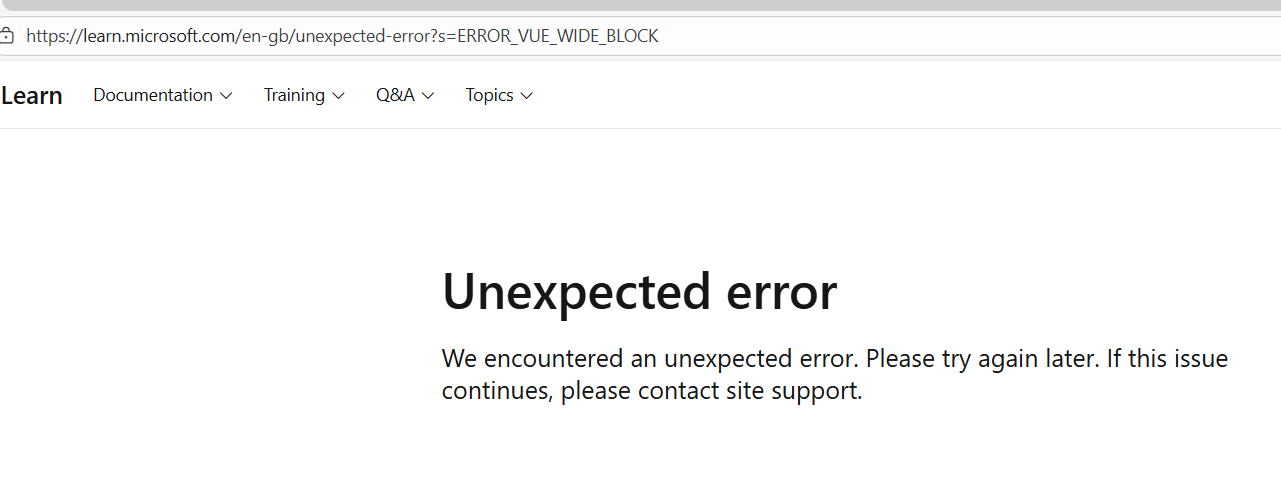 while scheduling exam getting error - Microsoft Q&A