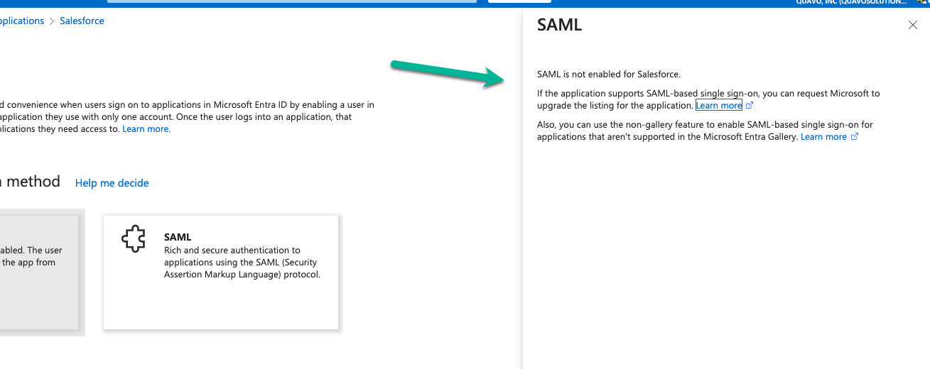 Cannot Get SSO Configured For SalesForce - Microsoft Q&A