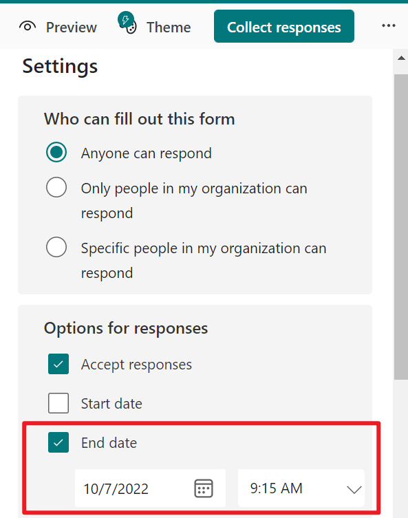 Microsoft Forms quiz links - Microsoft Q&A