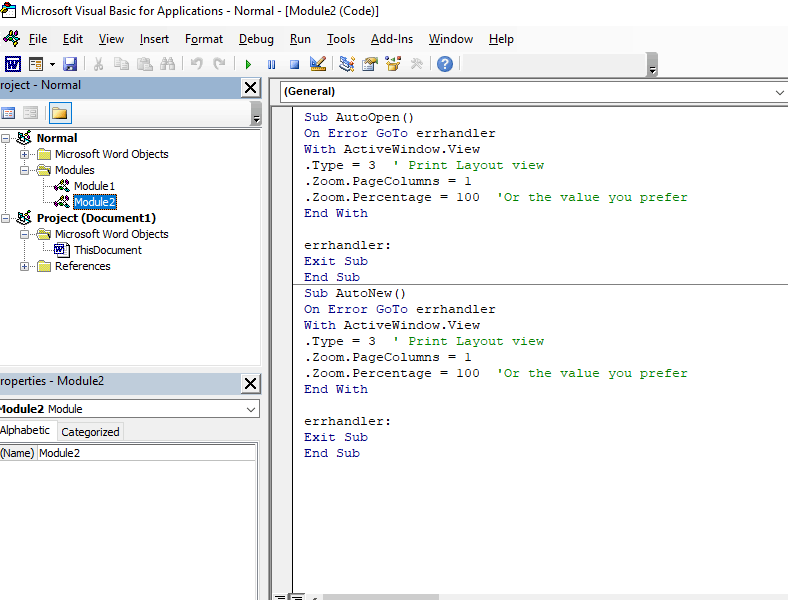 Microsoft Word 2013 One Page View as Default - Microsoft Q&A