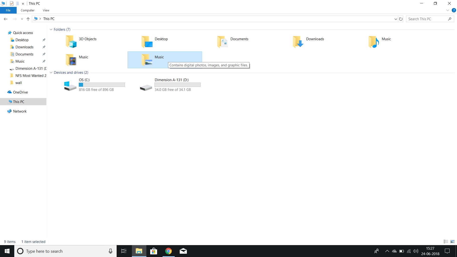 Merged Music, Pictures and Videos Folder. and they have same path ...