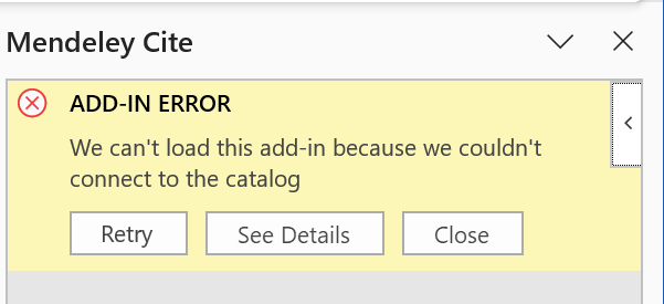 Mendeley Cite is not working at MS Word. - Microsoft Q&A