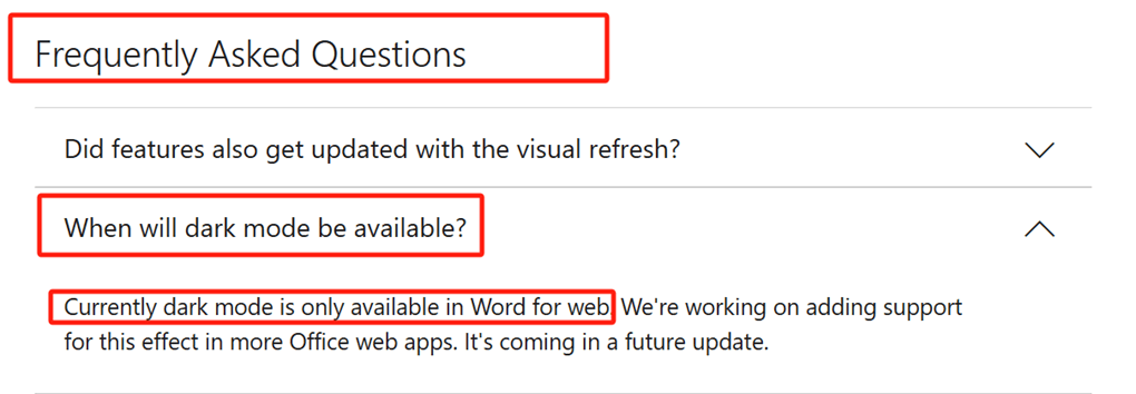 Online excel doesnt have the dark mode option - Microsoft Q&A