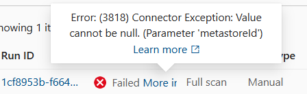 Purview-Databricks Integration API version 2023-10-01-preview. Unable ...