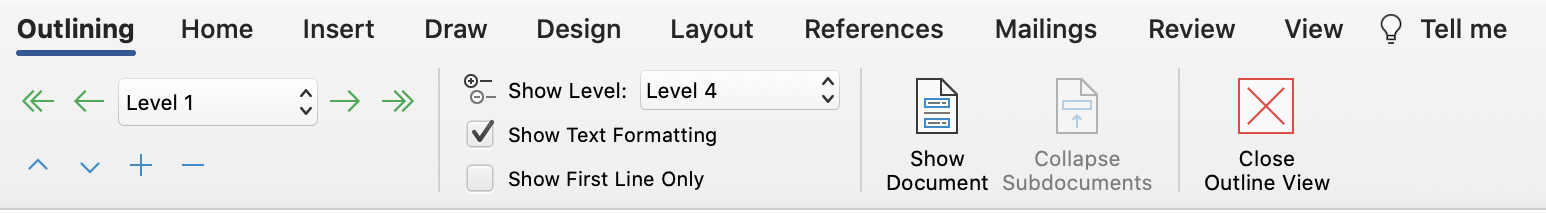 How to use Outline view to just see headers? - Microsoft Q&A