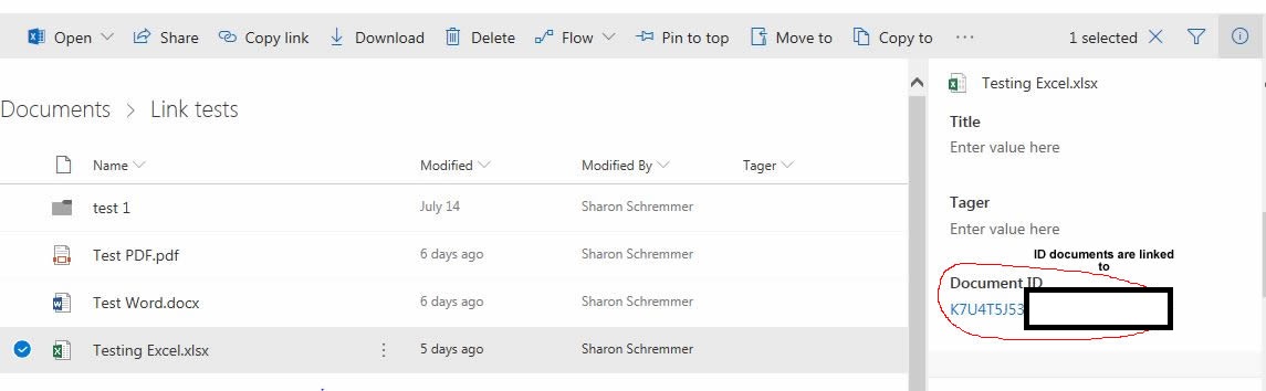 Document ID changes - Microsoft Q&A
