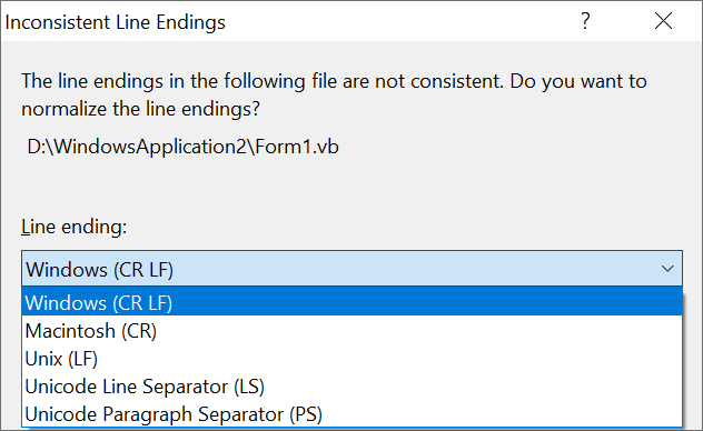 Fix inconsistent line endings - Microsoft Q&A Fix inconsistent line endings - Microsoft Q&A