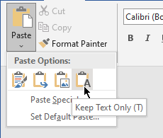 How to paste text from one word doc into another without copying the ...