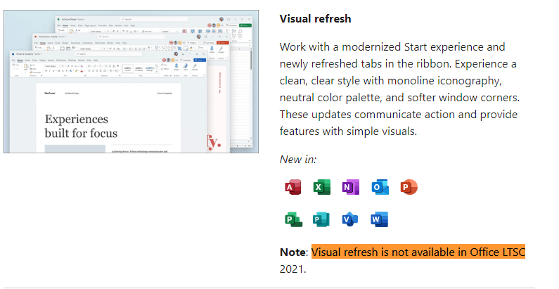 Office 2021 LTSC: Visual Refresh, Focus Mode, Draw Tab; Safe Mode ...