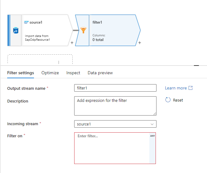 Filter SAP Data (CDS view) in origin with Synapse/ADF CDC connector - Microsoft Q&A