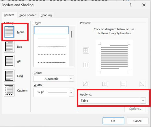 Outlook signature now has borders (table) - Microsoft Q&A
