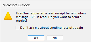 Read receipt issue. - Microsoft Q&A