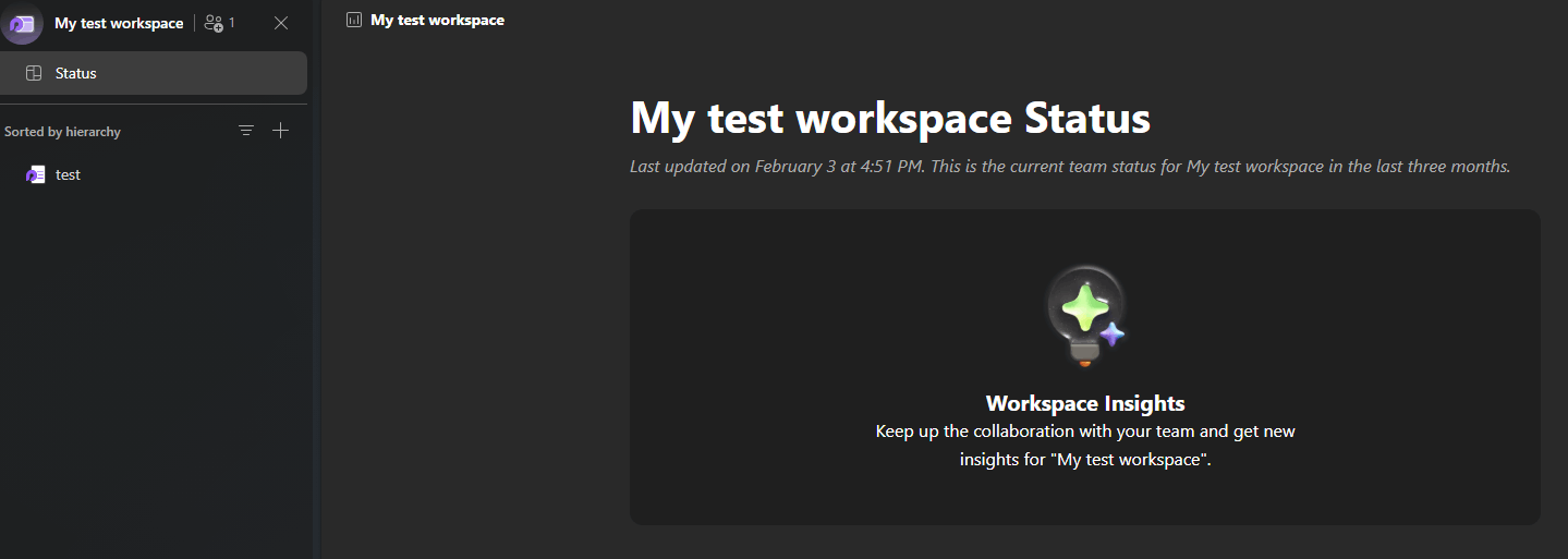 Status page for Workspaces in Loop - Microsoft Q&A