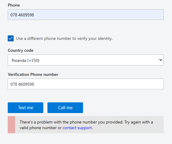 Can't verify phone number - Microsoft Q&A