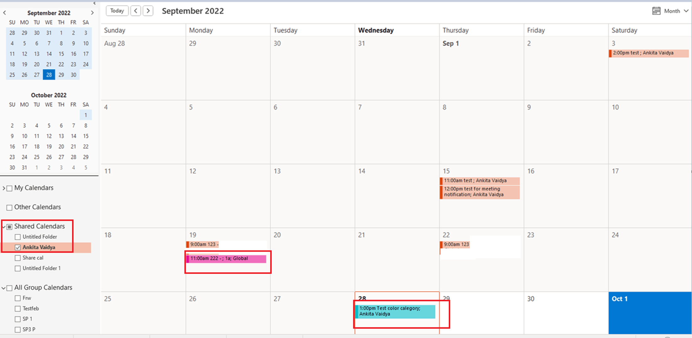 Sharing calendar including colour categories - Microsoft Q&A