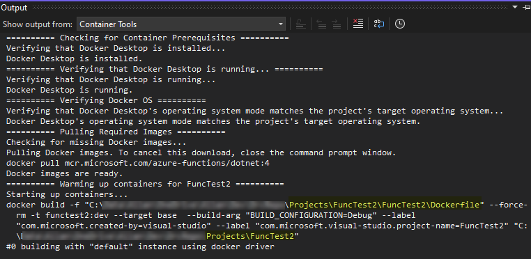 Vs Enterprise Containerized A Function App With Azure Function Template Microsoft Qanda