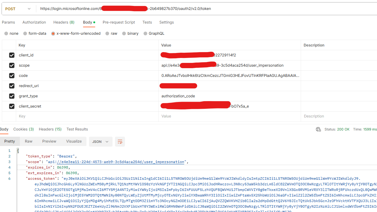 On Behalf of Flow Configuration - Web APP calls Web API which calls Microsoft graph - Microsoft Q&A