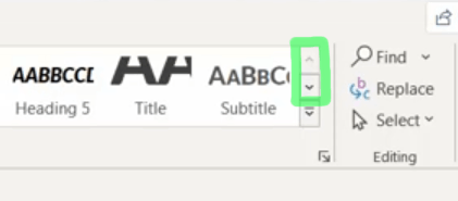 Word 2021 : Style Change Scroll Arrows are gone / missing after MS ...