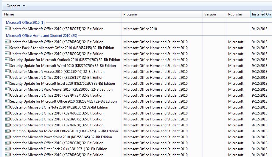 Office 2010 updates install another office 2010 program - Microsoft Q&A