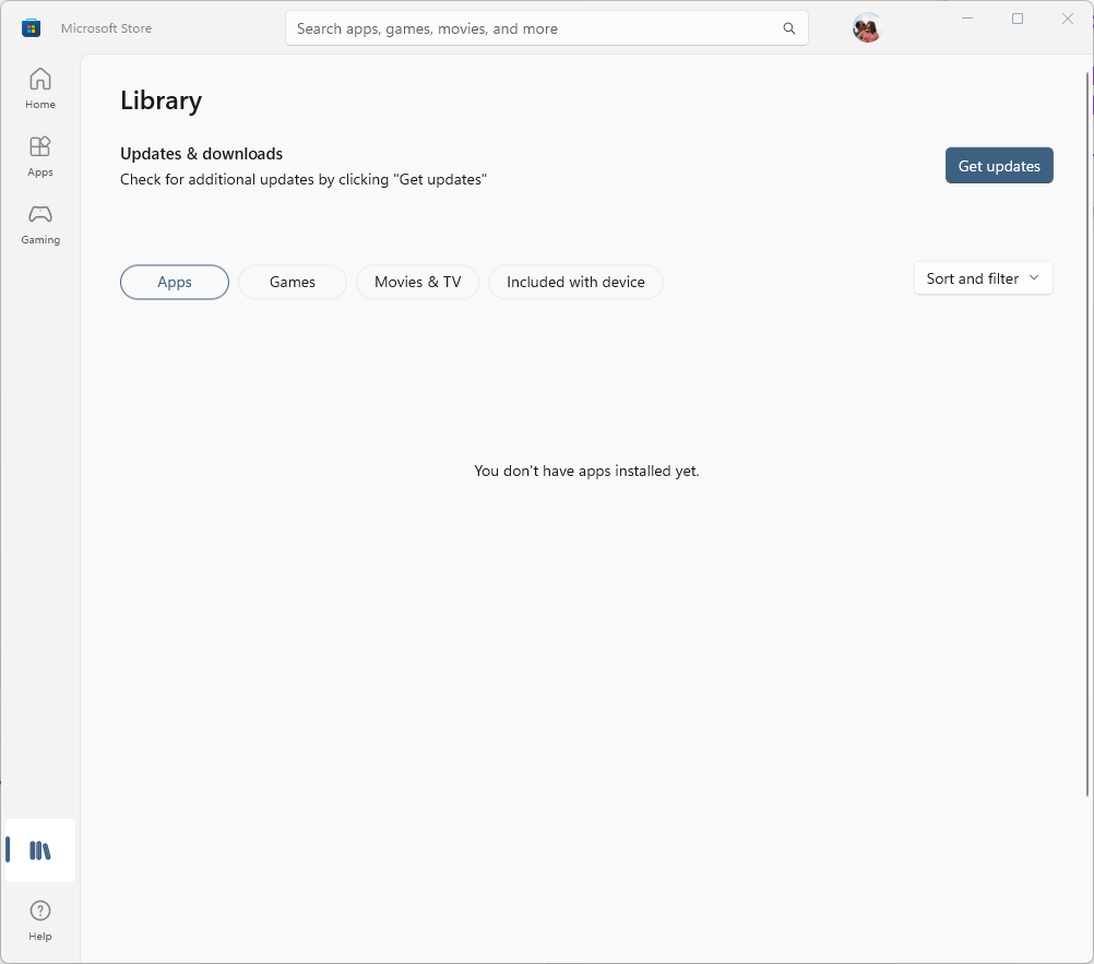 Microsoft Store library is empty - Microsoft Q&A