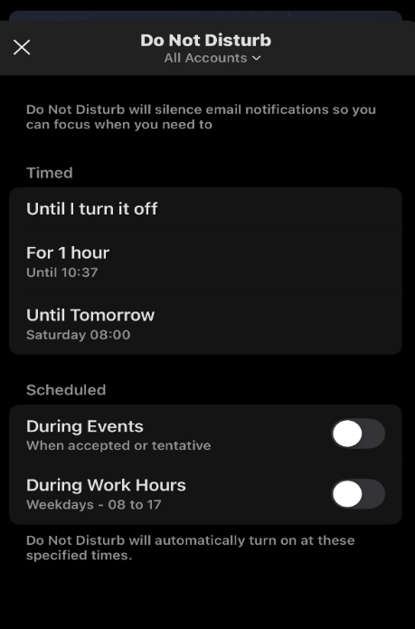 Do Not Disturb - Microsoft Q&A