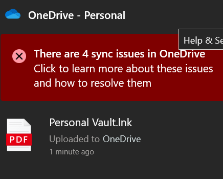 My OneDrive icon on the taskbar still has a red x though I removed the ...