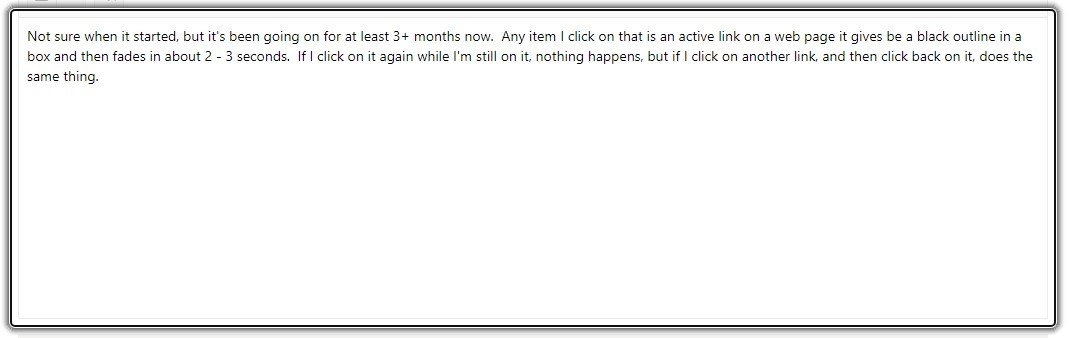 Black Outline around things I click on in MS Edge. - Microsoft Q&A