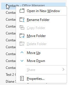Outlook 2019 Subfolder View under People - Microsoft Q&A