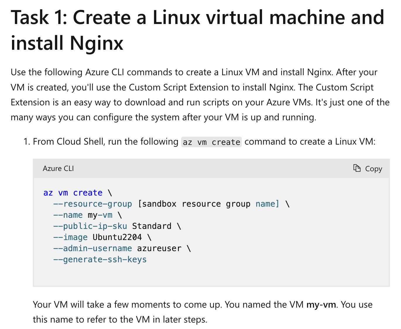 Exercise Create Vm Issues With Resource Group Argument Microsoft Qanda