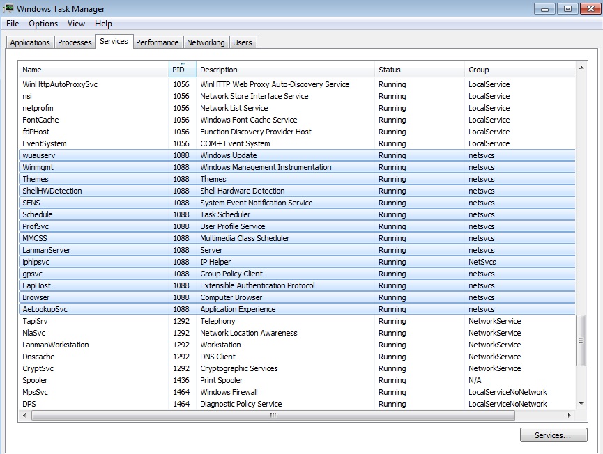 Task manager, processes, svchost - Microsoft Q&A