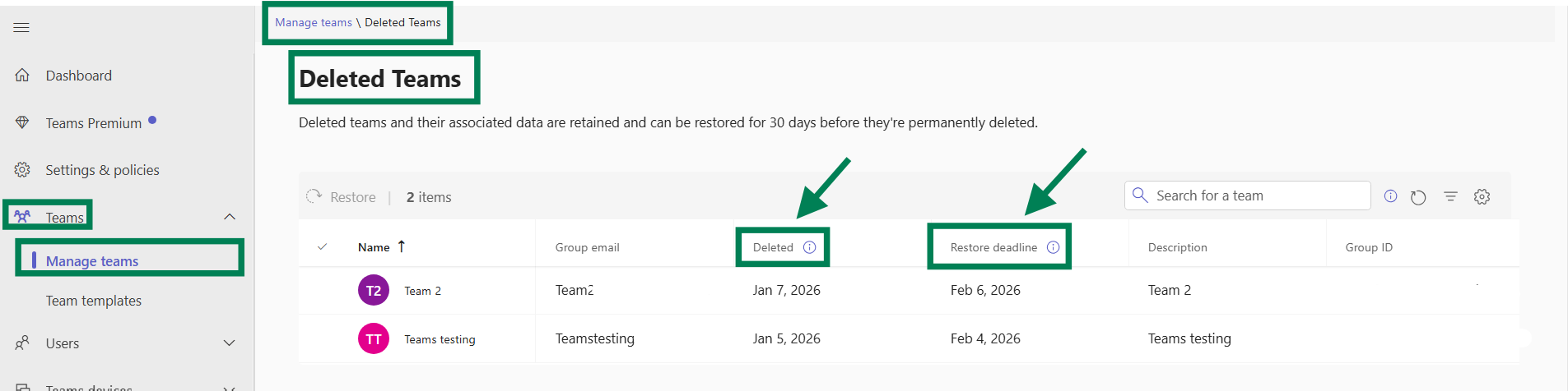 Teams usage report includes archived teams, but doesn't show their archived status?? - Microsoft Q&A