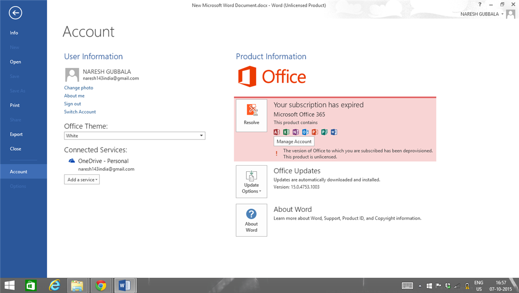 Microsoft Office 365 subscription expired with out completion of 365 ...
