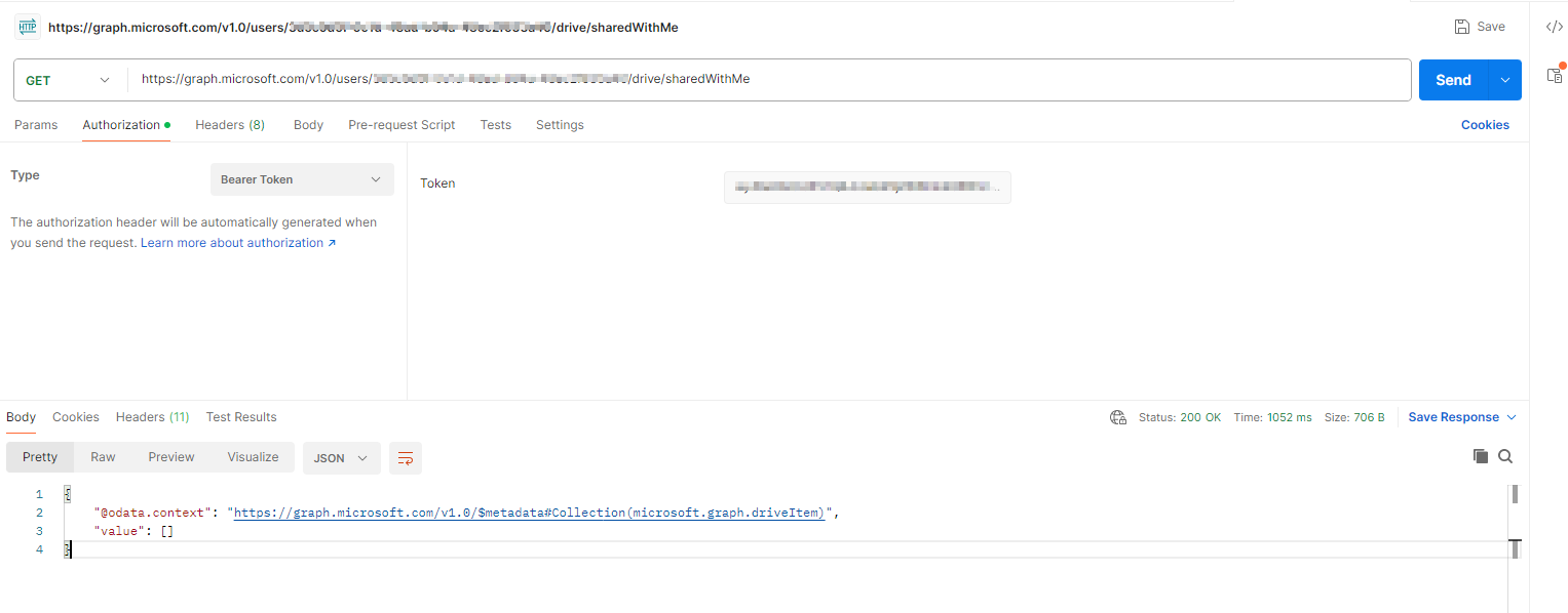 Shared With Me files are not getting in API response - Microsoft Q&A
